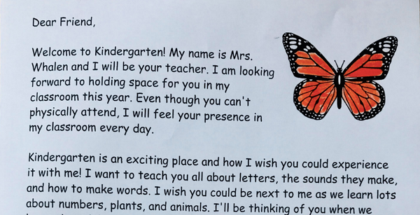 A Kindergarten Welcome Letter for the Kids We've Lost | Baby Earth